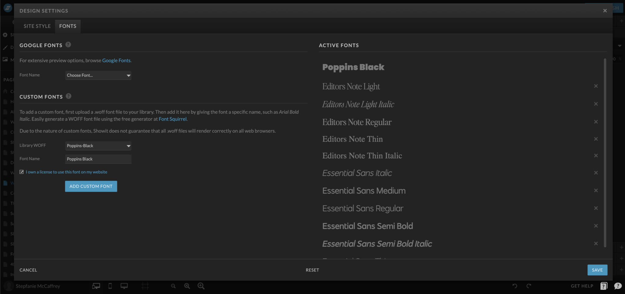 How To Easily Add a Custom Font to Your Showit Website