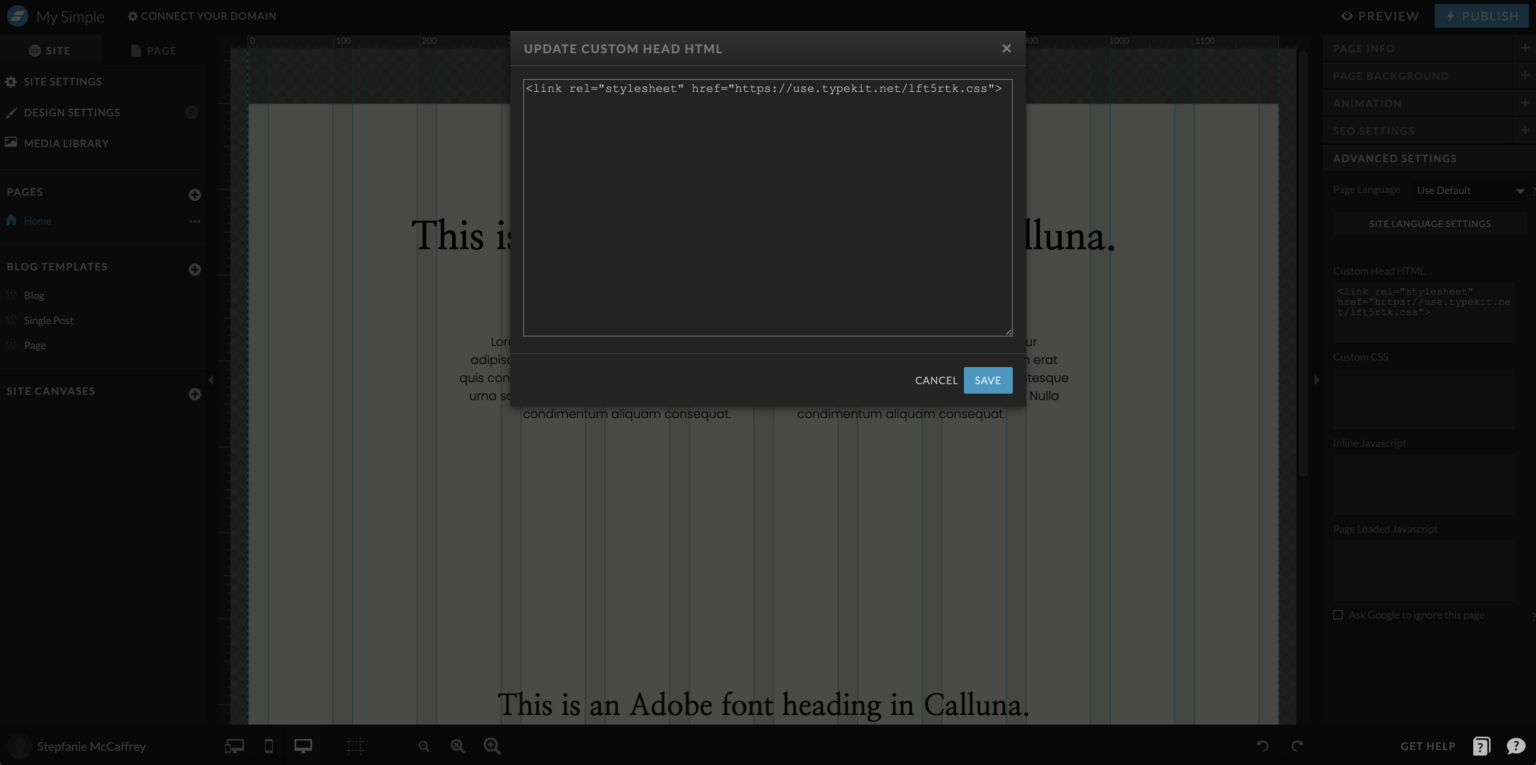 How To Easily Add a Custom Font to Your Showit Website